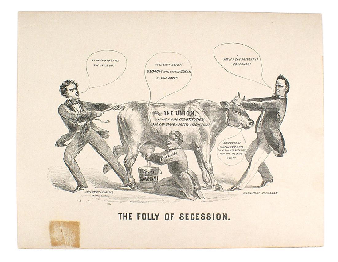 THE FOLLY OF SECESSION Civil War cartoon