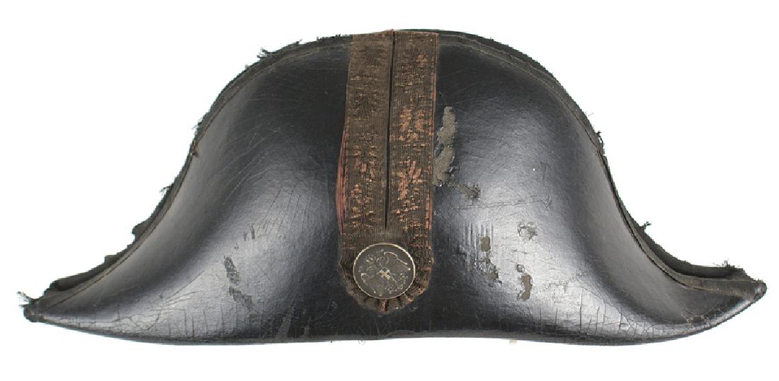 Imperial Austrian leather fore and aft cap