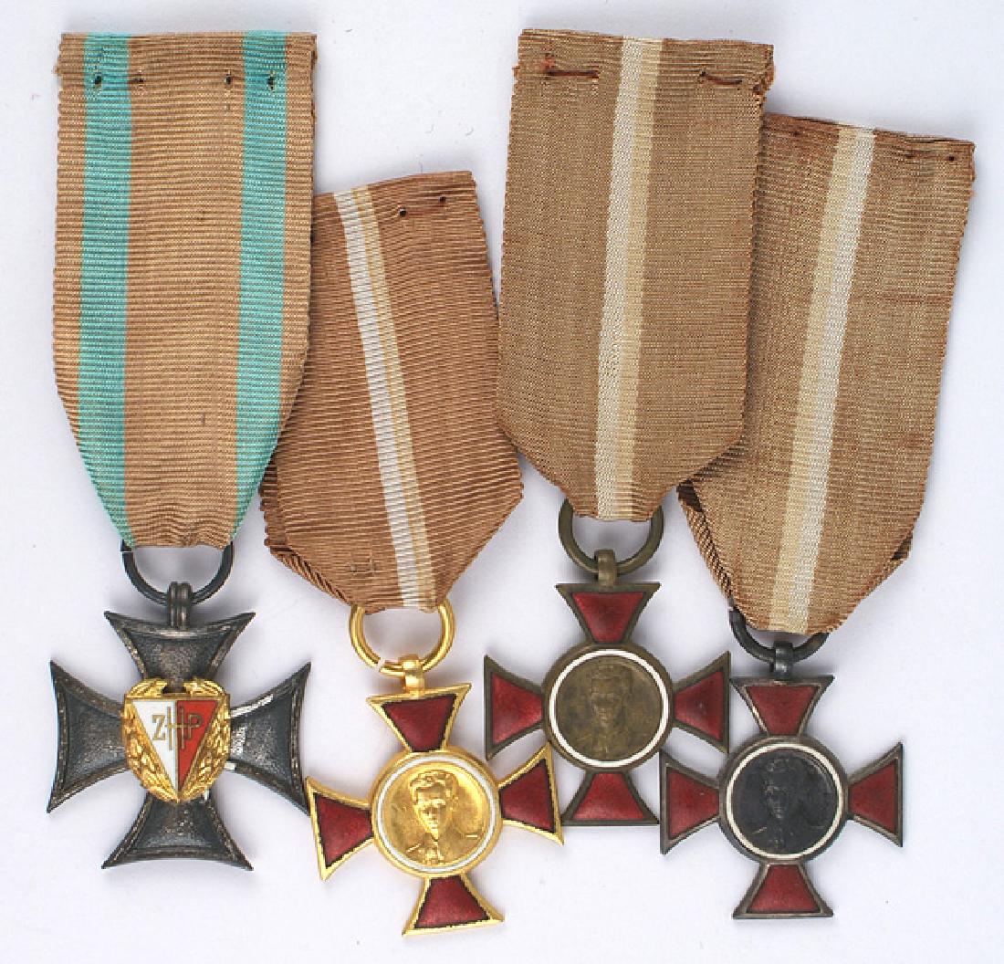 Lot of 4 Polish medals Krasicki Cross Scouts