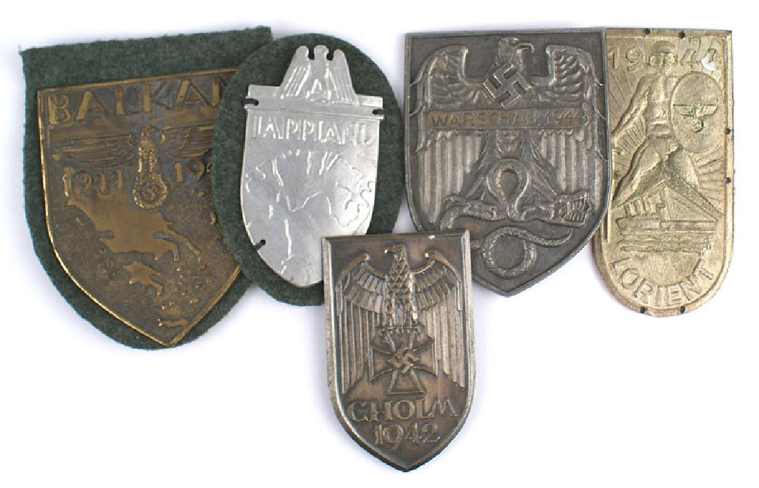Lot of 5 reproduction German WWII arm shields
