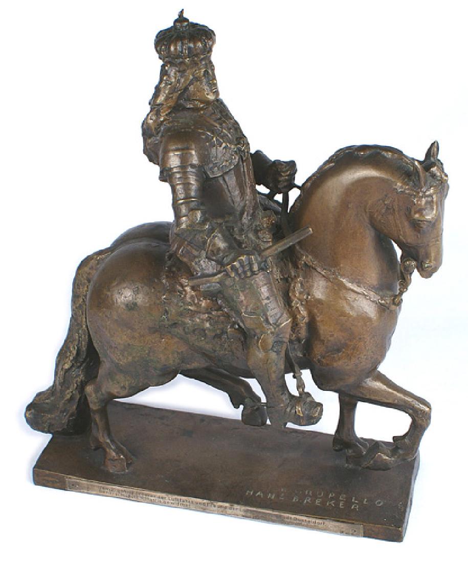 German WWII bronze figure Hans Breker
