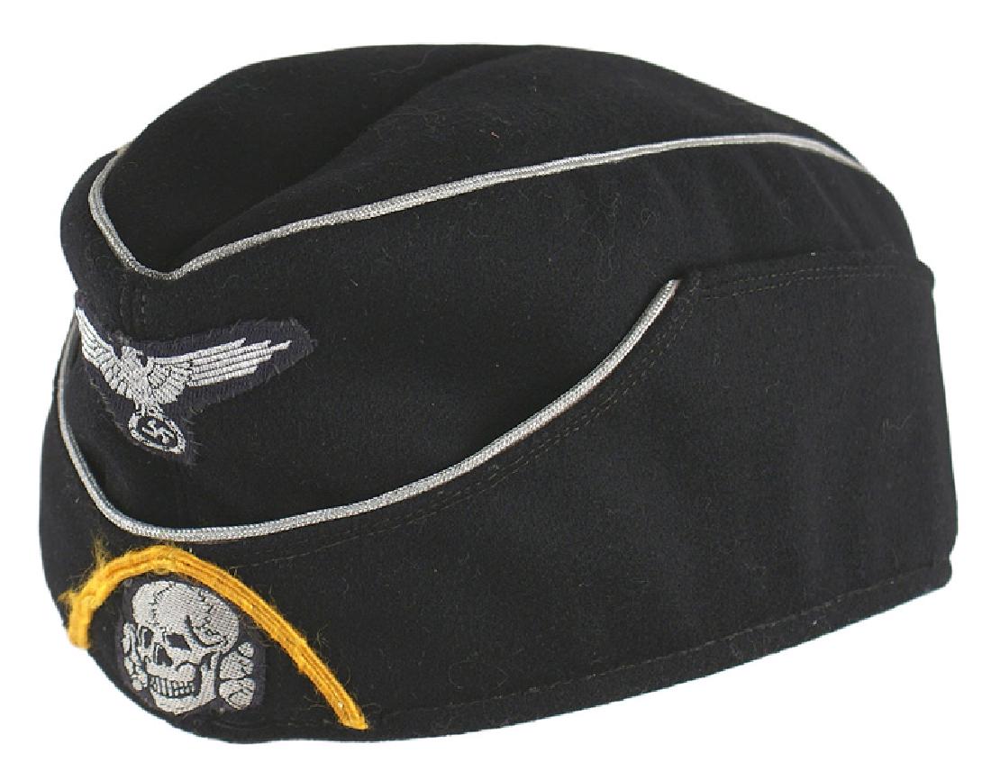 German WWII Waffen SS Panzer overseas cap