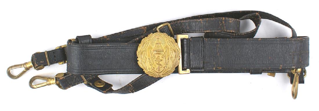 Siamese Navy officer belt and buckle