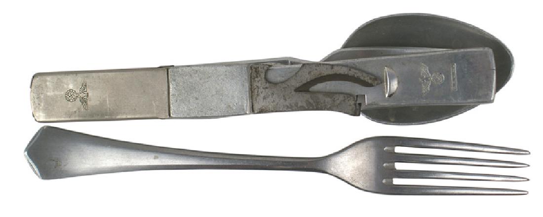 German WWII Army mess kit utensil set
