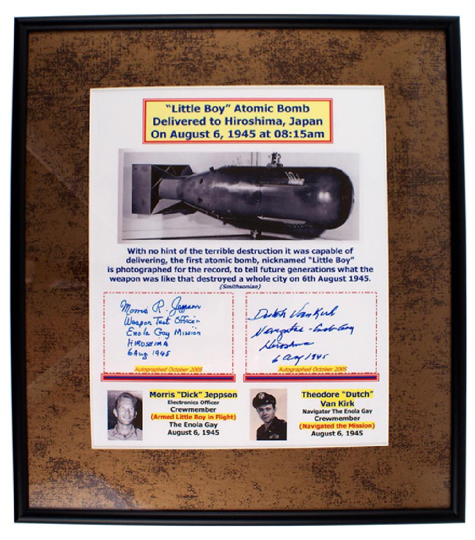 U.S. WWII Little Boy Atomic Bomb signed print