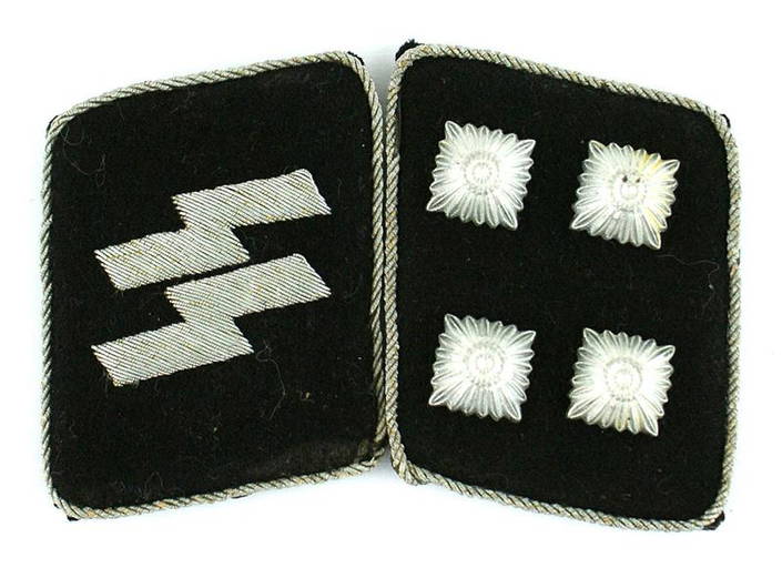German Wwii Waffen Ss Sturmbannfuhrer Collar Tabs German Wwii Waffen Ss Sturmbannfuhrer Collar Tabs