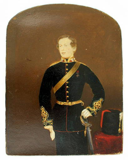 19th Century Painted Portrait Captain Gronow Davis