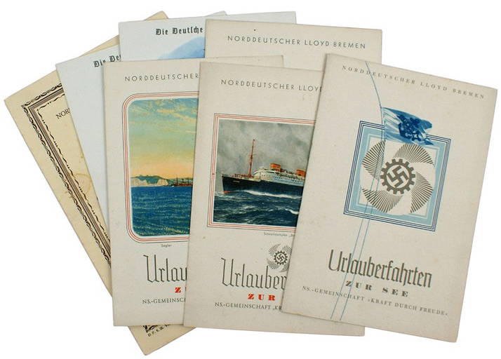 Lot Of 7 German Wwii Kdf Cruise Ship Booklets