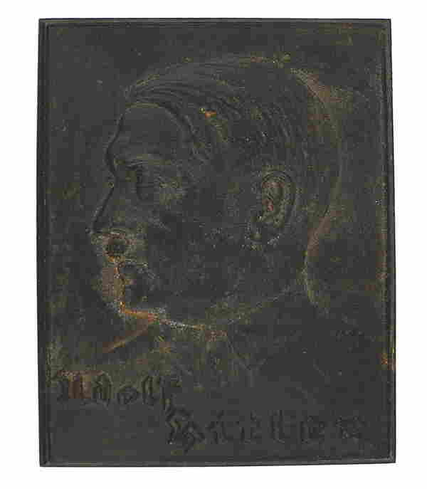 German WWII iron plaque profile of Adolf Hitler (#0194) on Dec 17, 2022 ...