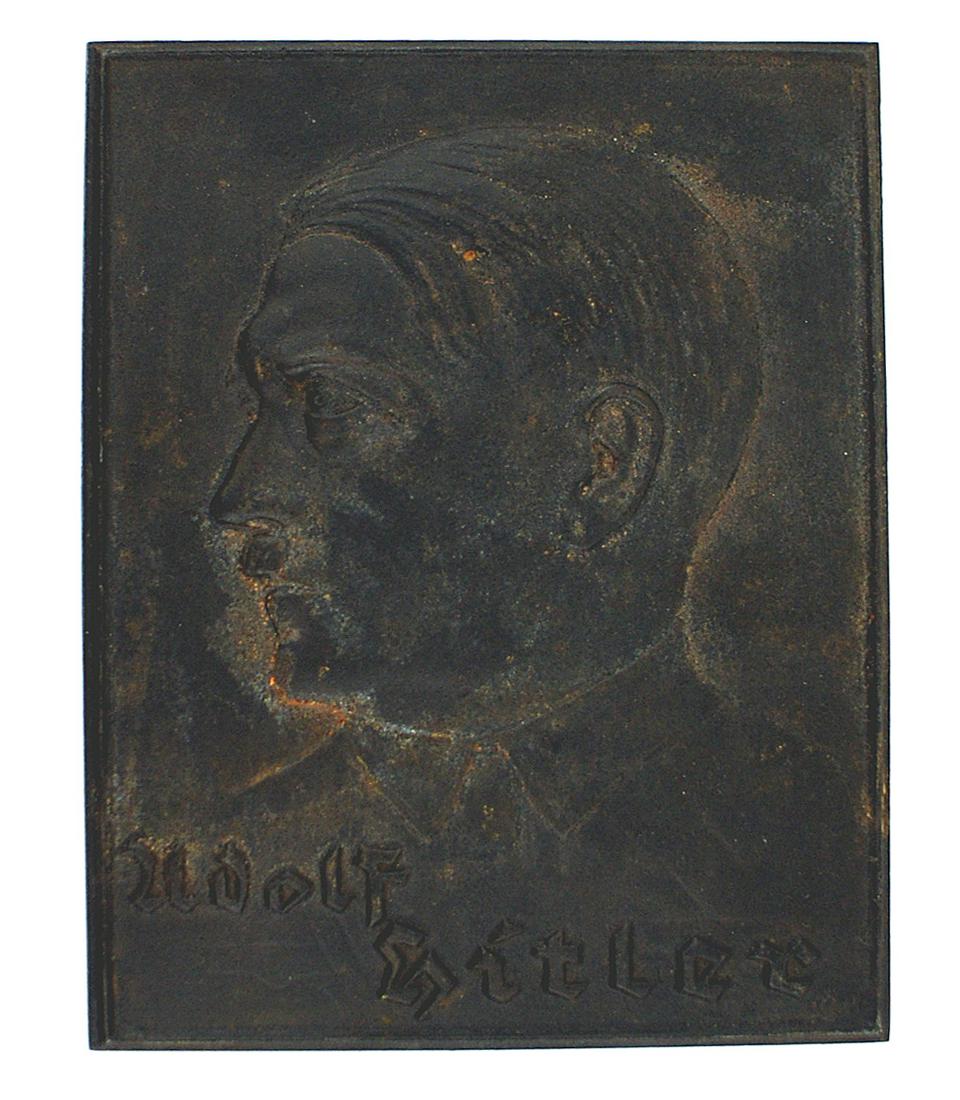German WWII iron plaque profile of Adolf Hitler (#0194) on Dec 17, 2022 ...