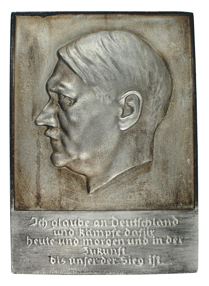 German WWII plaque of Adolf Hitler (#0196) on Dec 17, 2022 | Mohawk ...