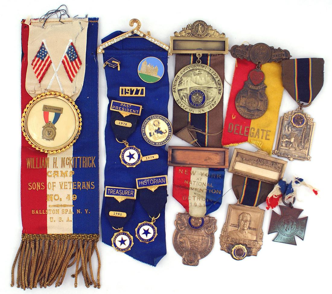 8 Us American Legion Spanam War Medals