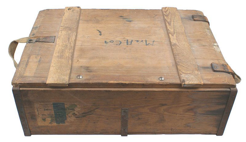 63: German WWII wood ammo box