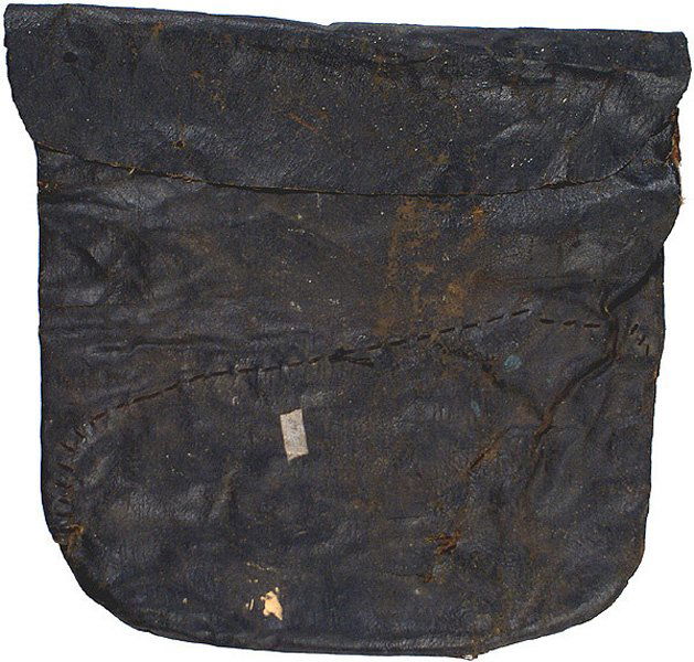 109: Civil War Federal black oilcloth haversack