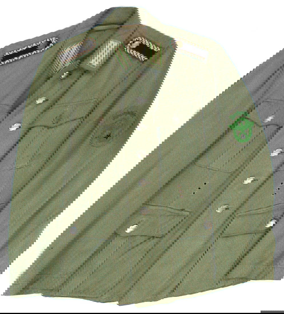 German Wwii Schutzpolizei Summer Tunic Auction