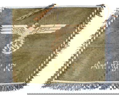 German Wwii Waffen Ss Trumpet Banner Auction