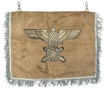 German Wwii Waffen Ss Trumpet Banner Auction