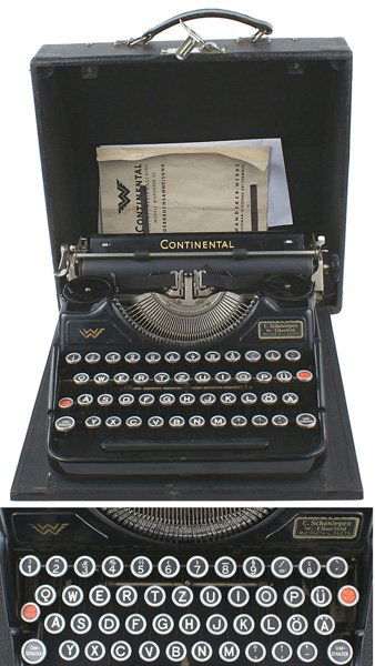 574: German WWII CONTINENTAL SS typewriter