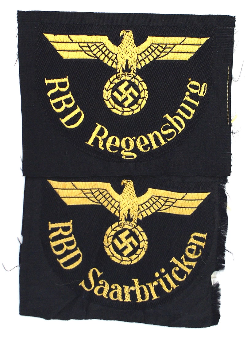 German Wwii State Railway Sleeve Insignia Saarbrucken Auction