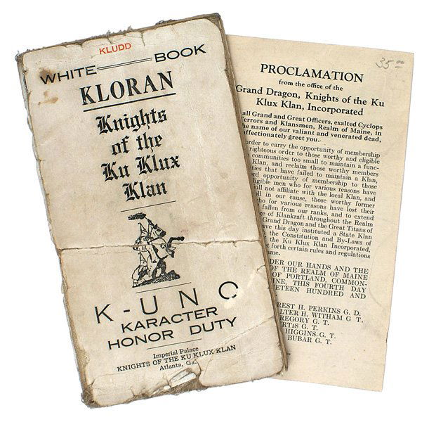 KLORAN 1916 KKK booklet Ku Klux Klan : Lot 0140