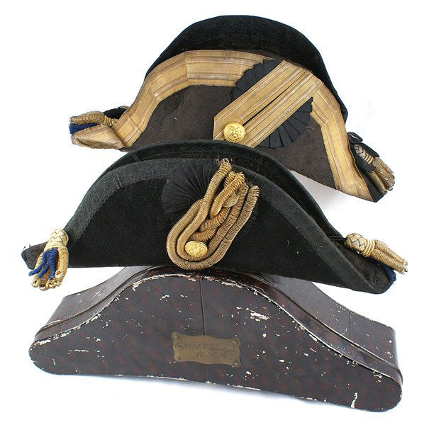 Lot of 2 U.S. WWI Navy fore and aft caps