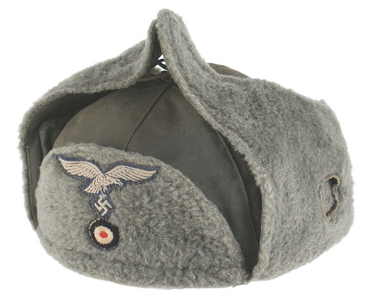 German WWII Luftwaffe padded winter cap