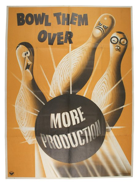 U.s. Wwii Poster Bowl Them Over