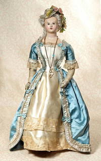 FINE EARLY FRENCH PAPER MACHE FASHION LADY