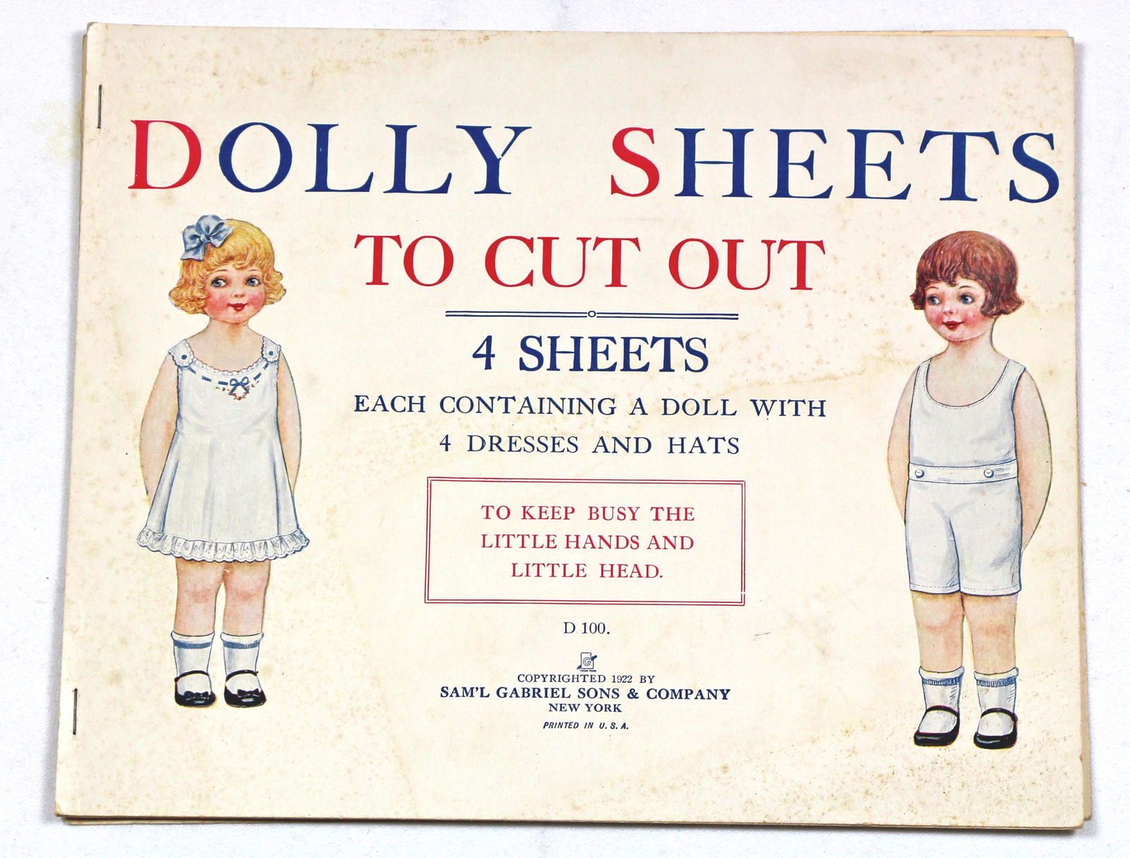 Four Uncut "dolly Sheets" Paper Dolls By Gabriel.
