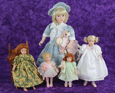 Five Limited Edition Dolls By Pauline