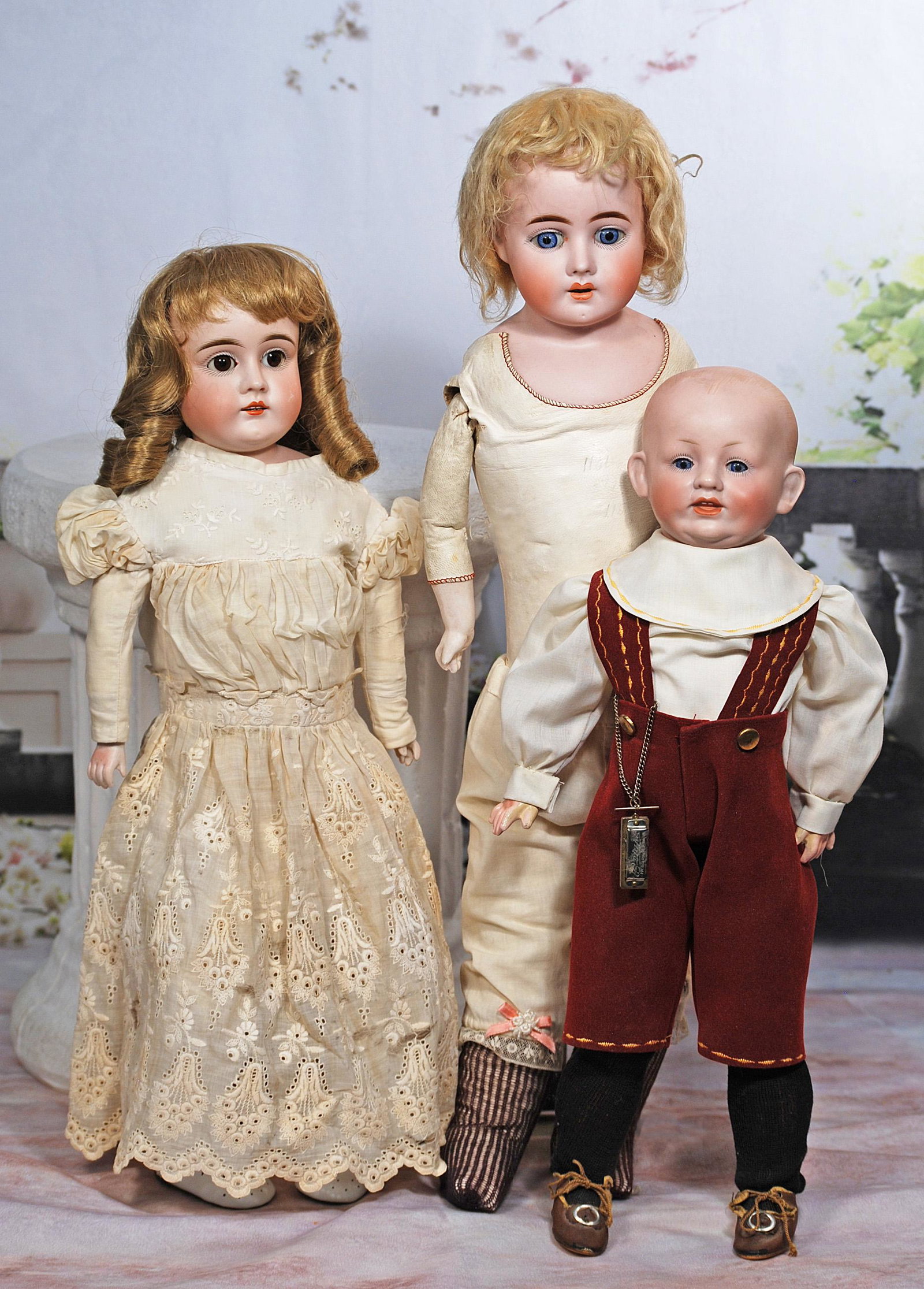 Three German Bisque Dolls