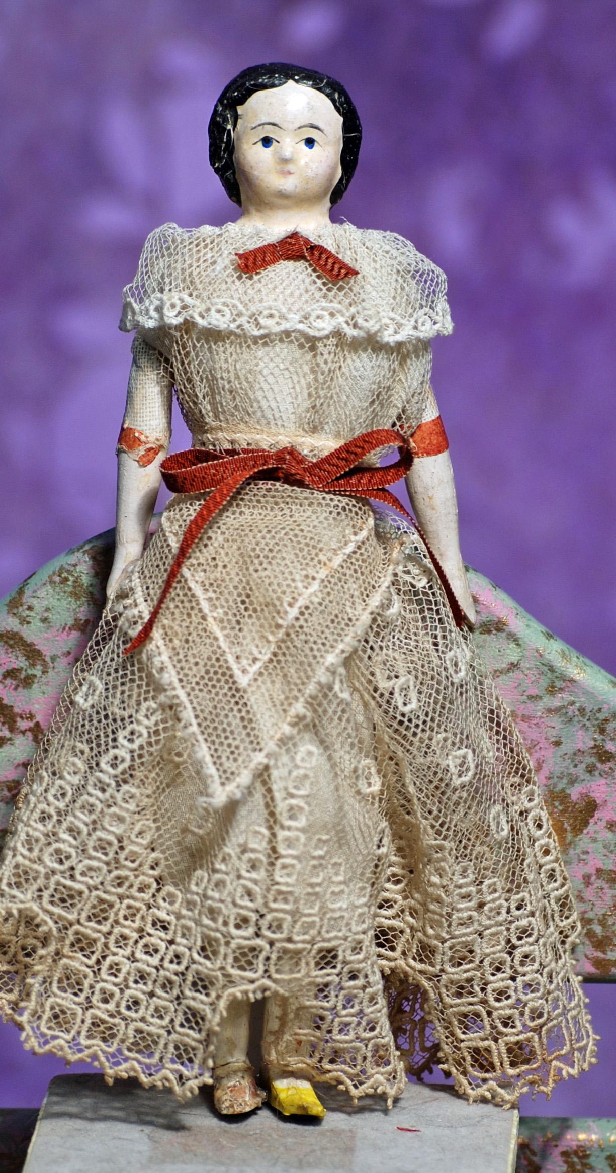 PETITE PAPER MACHE MILLINER MODEL. 6 ½”. Paper mache shoulderhead ...