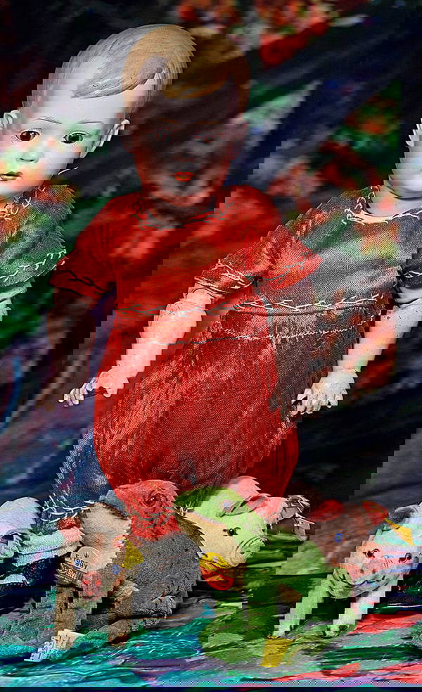 Three Small Steiff Animals. Two 4” L. Pink Pigs With Tiny Glass Eyes ...