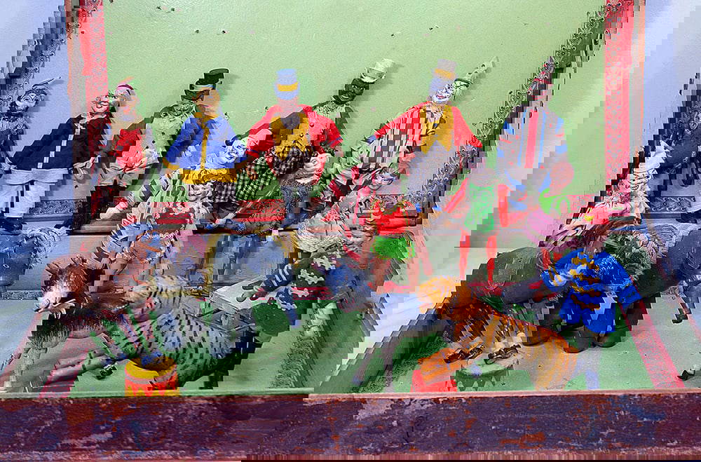 Schoenhut Wooden Circus Figures And Aninmals With Circus Box Each Is ...