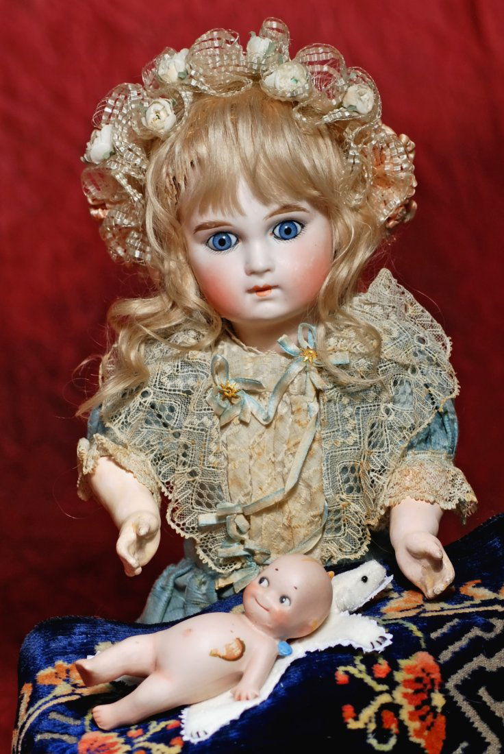 PETITE SONNEBERG BISQUE DOLL BY WILLIAM DEHLER IN