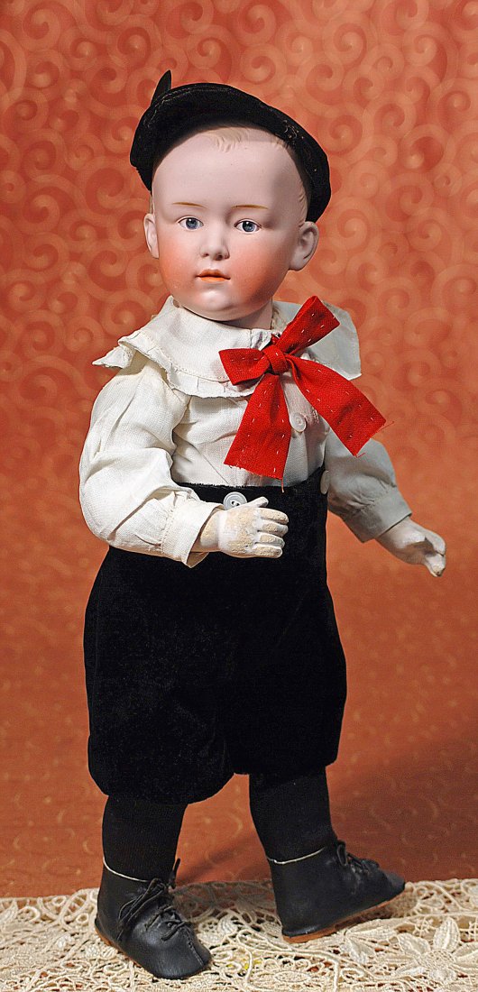 GERMAN BISQUE CHARACTER BOY BY GEBRUDER HEUBACH