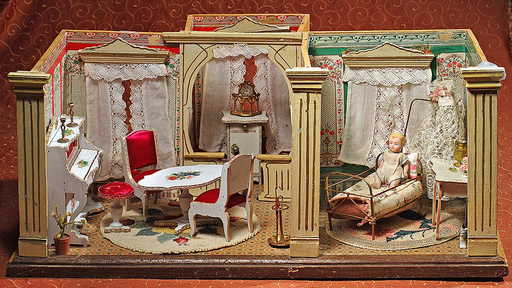 GOTTSCHALCK DOLL HOUSE ROOM BOX FOR THE FRENCH MARKET gottschalck-doll-house-room-box-for-the-french-market