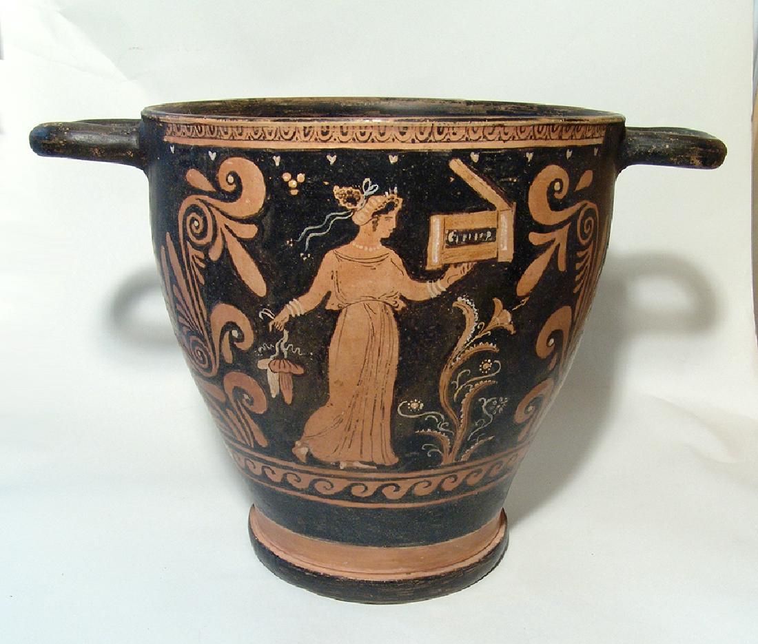 Very large and impressive Greek red-figure skyphos