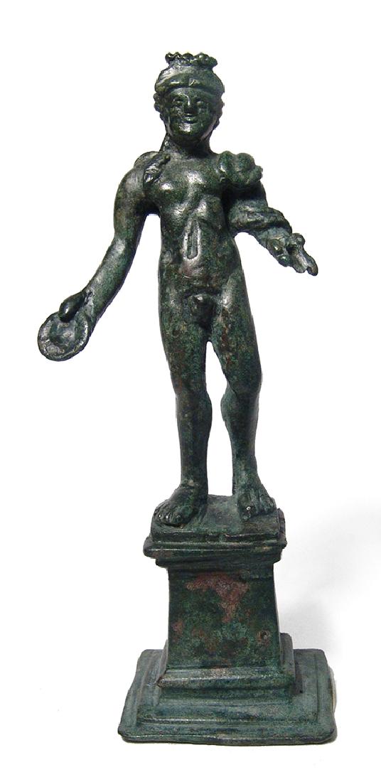 Fantastic Roman bronze figure depicting Bonus Eventus