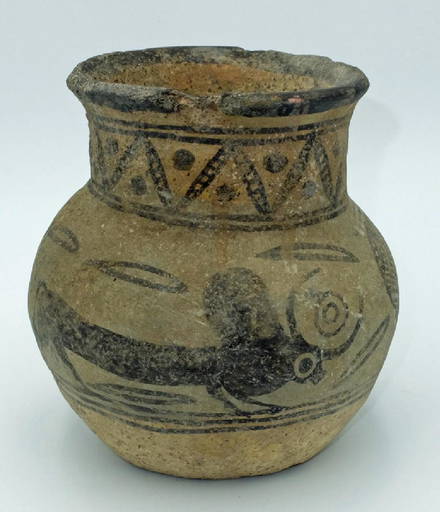Rare Example Of A Painted Grey Ware From Sonkh