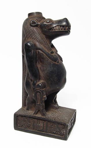 Neat Black Composite Figure Of The Goddess Taweret