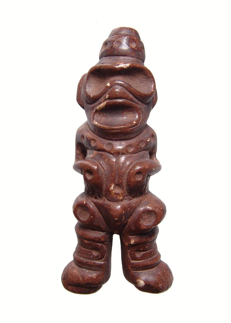 A published Taino rhyolite figural Cohoba inhaler