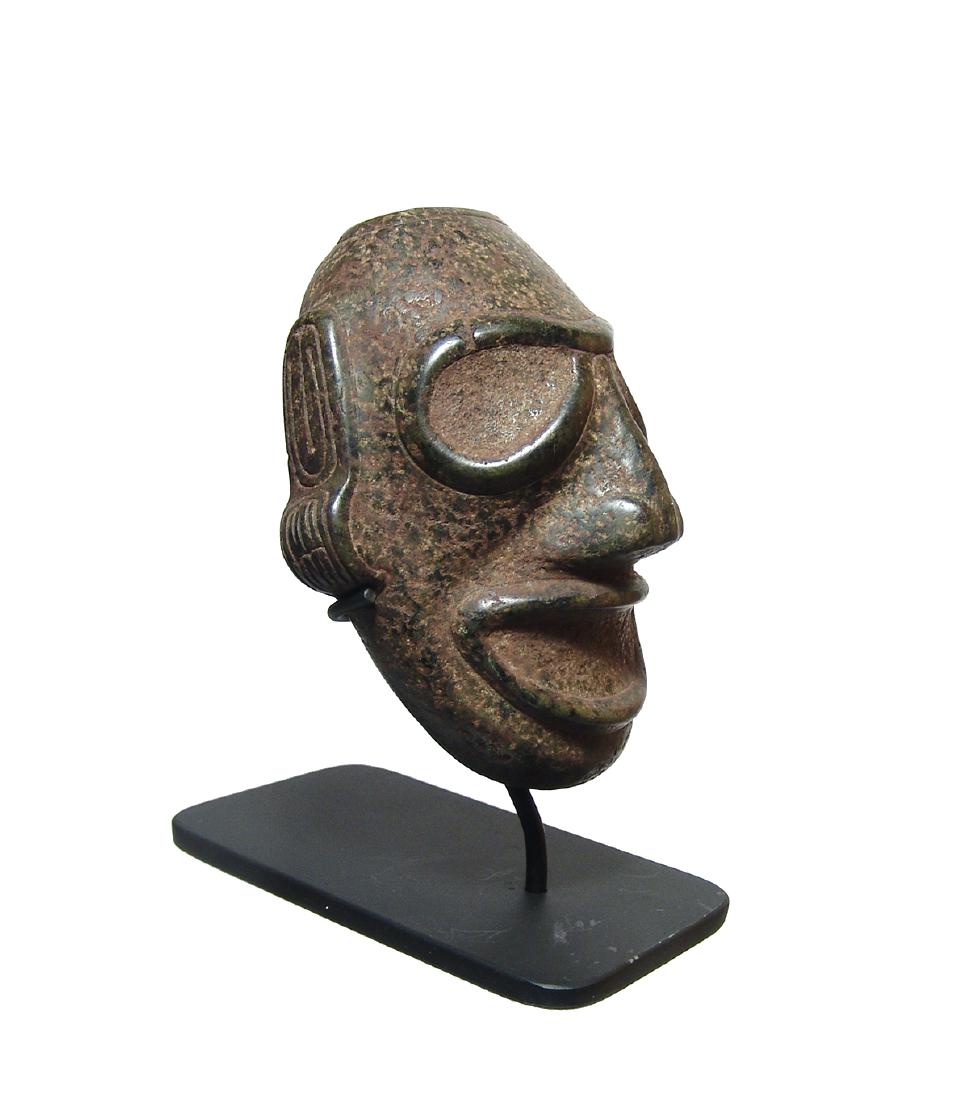 A beautiful Taino serpentine ancestral mask