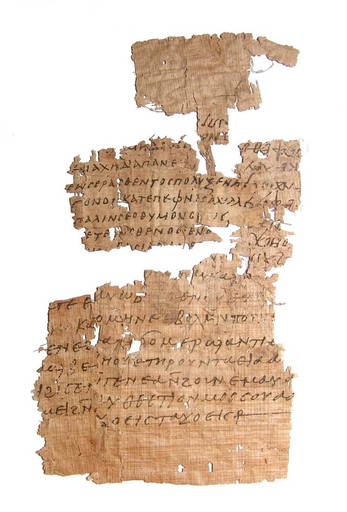 Set Of Papyrus Fragments With Greek And Coptic Script