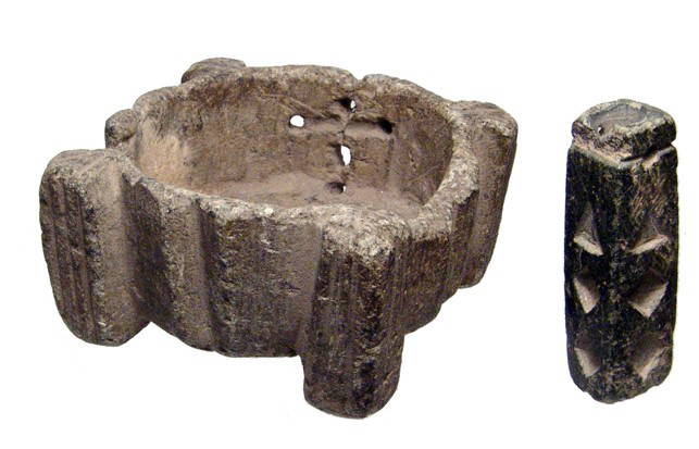 Bactrian Chlorite Bowl And Kohl Vial