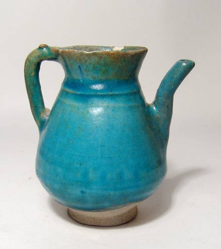 Turquoise Glazed Ceramic Ewer, Central Asia