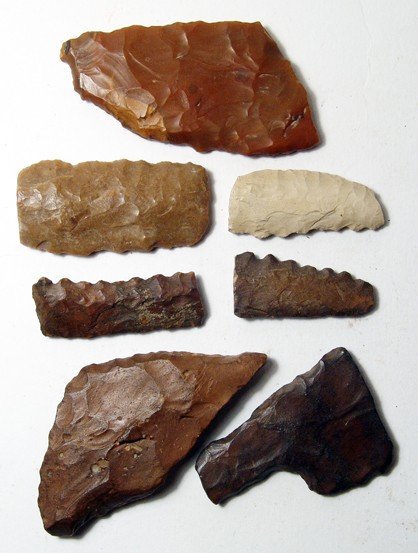 7 jasper Predynastic stone tools, Egypt