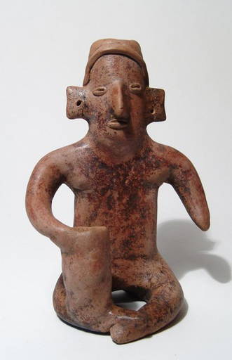 A Pleasing Colima Seated Male Figure