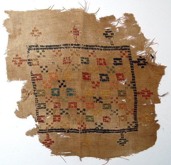 Coptic textile panel with geometric decoration, Egypt
