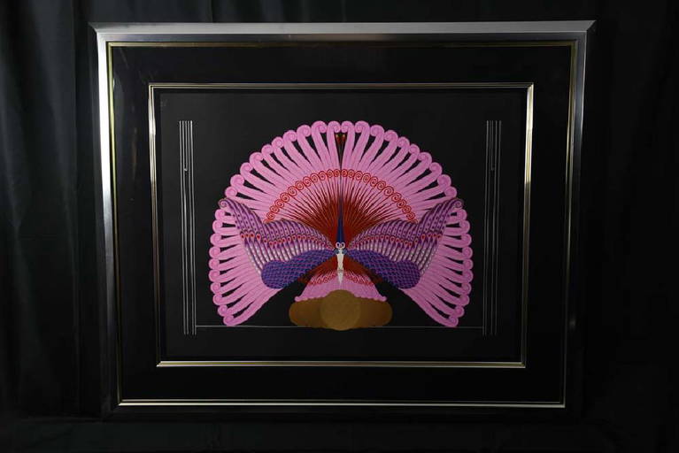 Phoenix Triumphant Serigraph By Erte With Frame Large